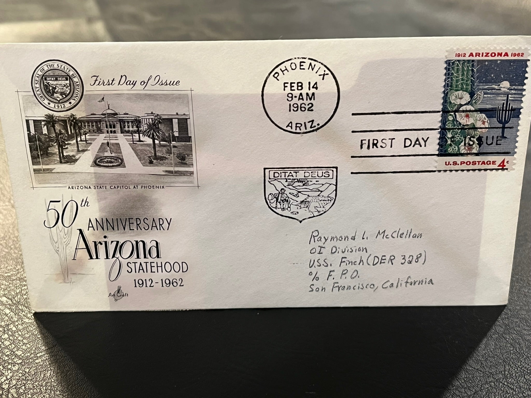 50th Anniversary - Arizona Statehood FDC 1962 – History Bound