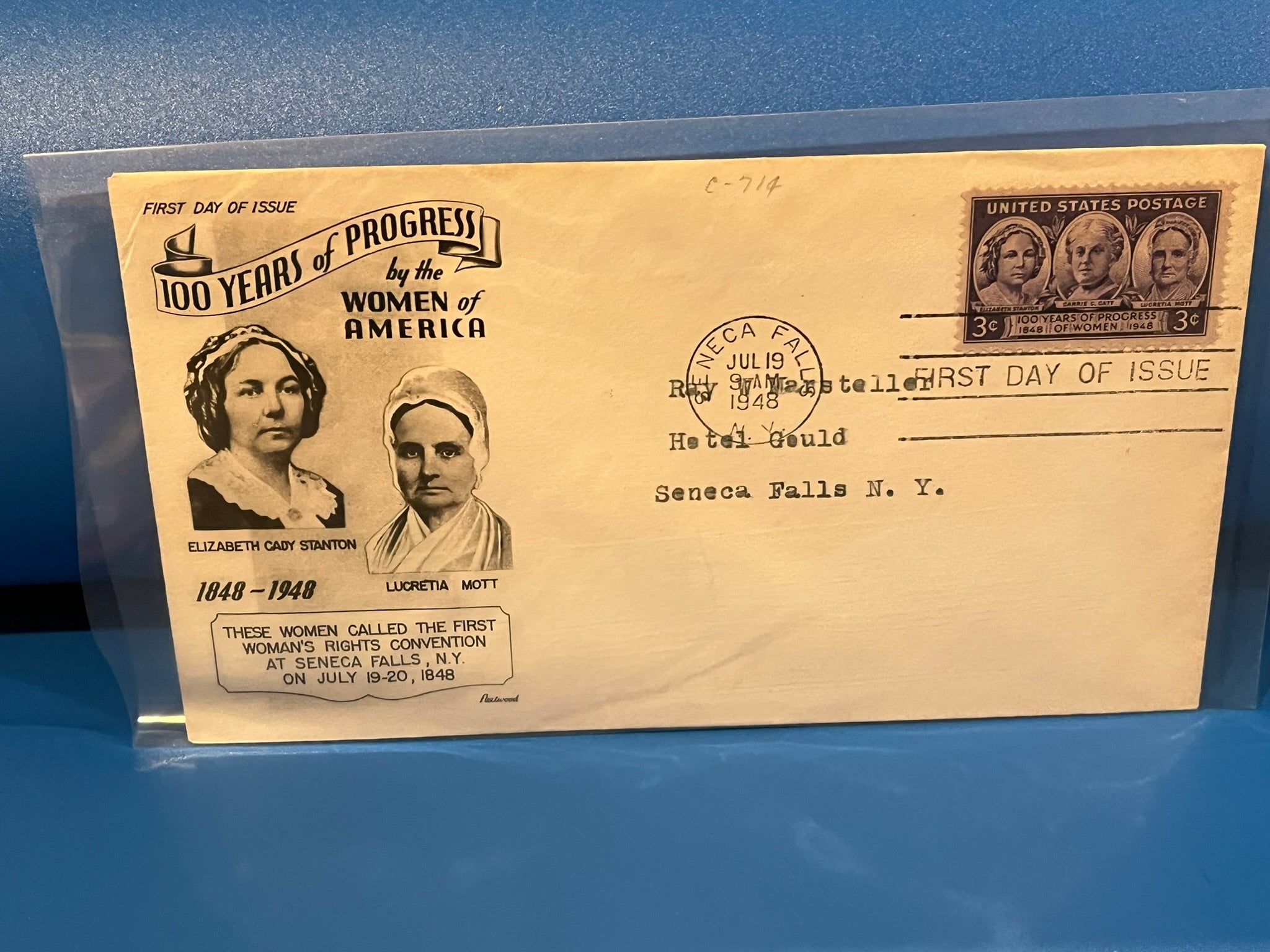100 Years of Progress by the Women of America FDC. Fleetwood cachet. 1 ...