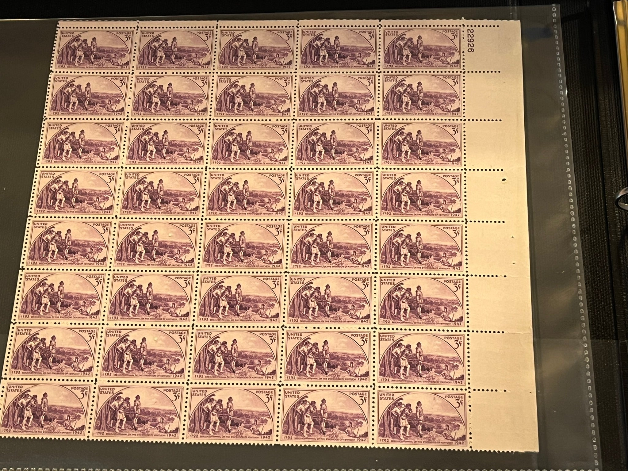 3c Kentucky Statehood sheet – History Bound