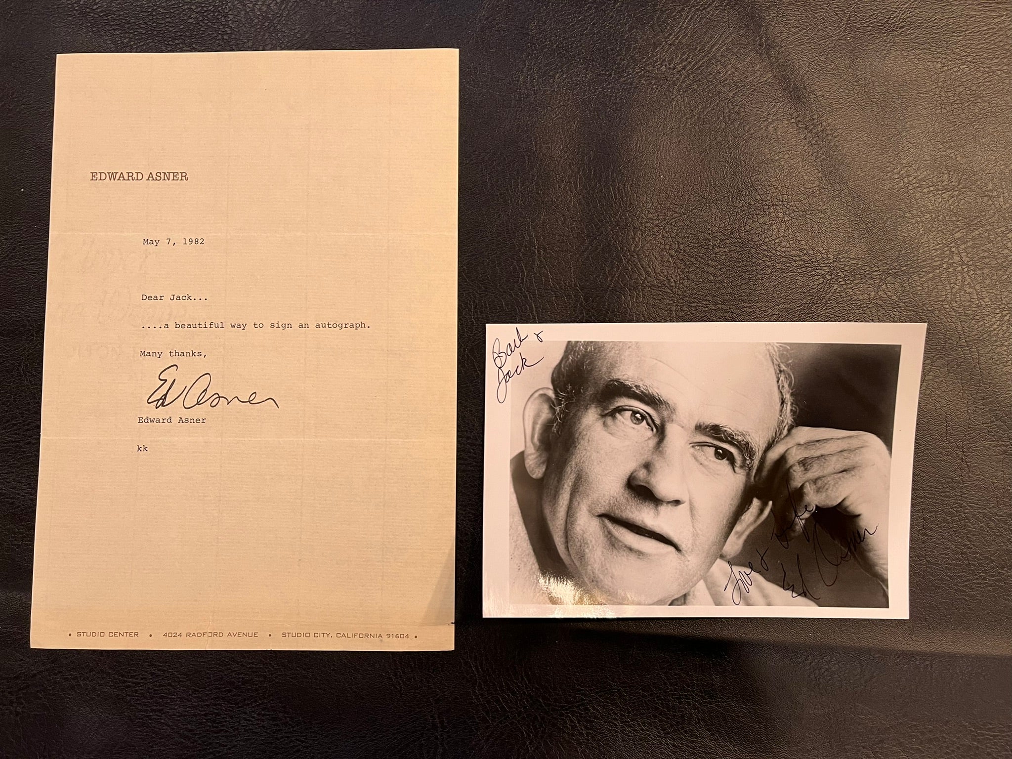Edward Asner autograph – History Bound