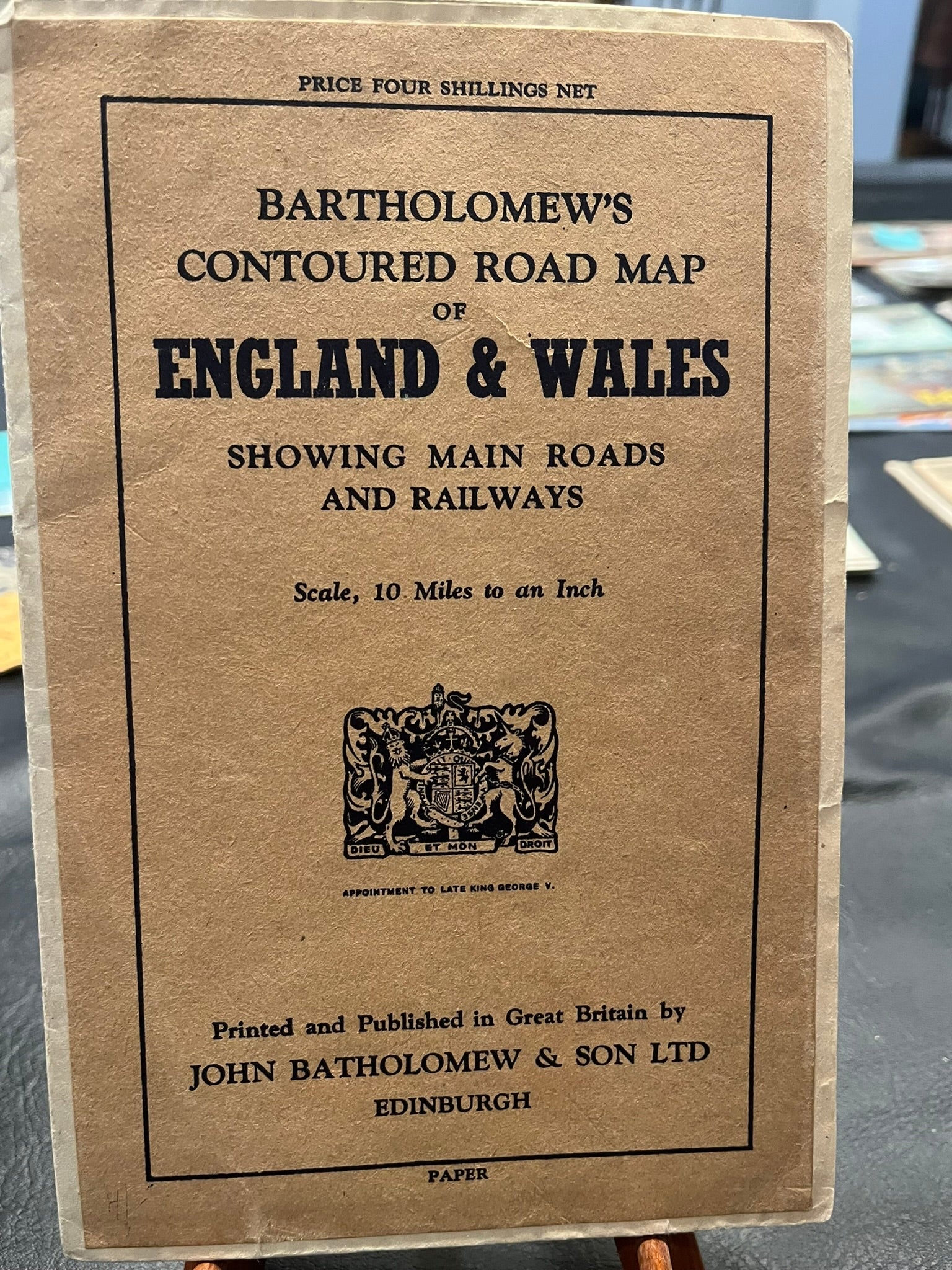 Bartholomew's Countoured Road Map of England & Wales – History Bound