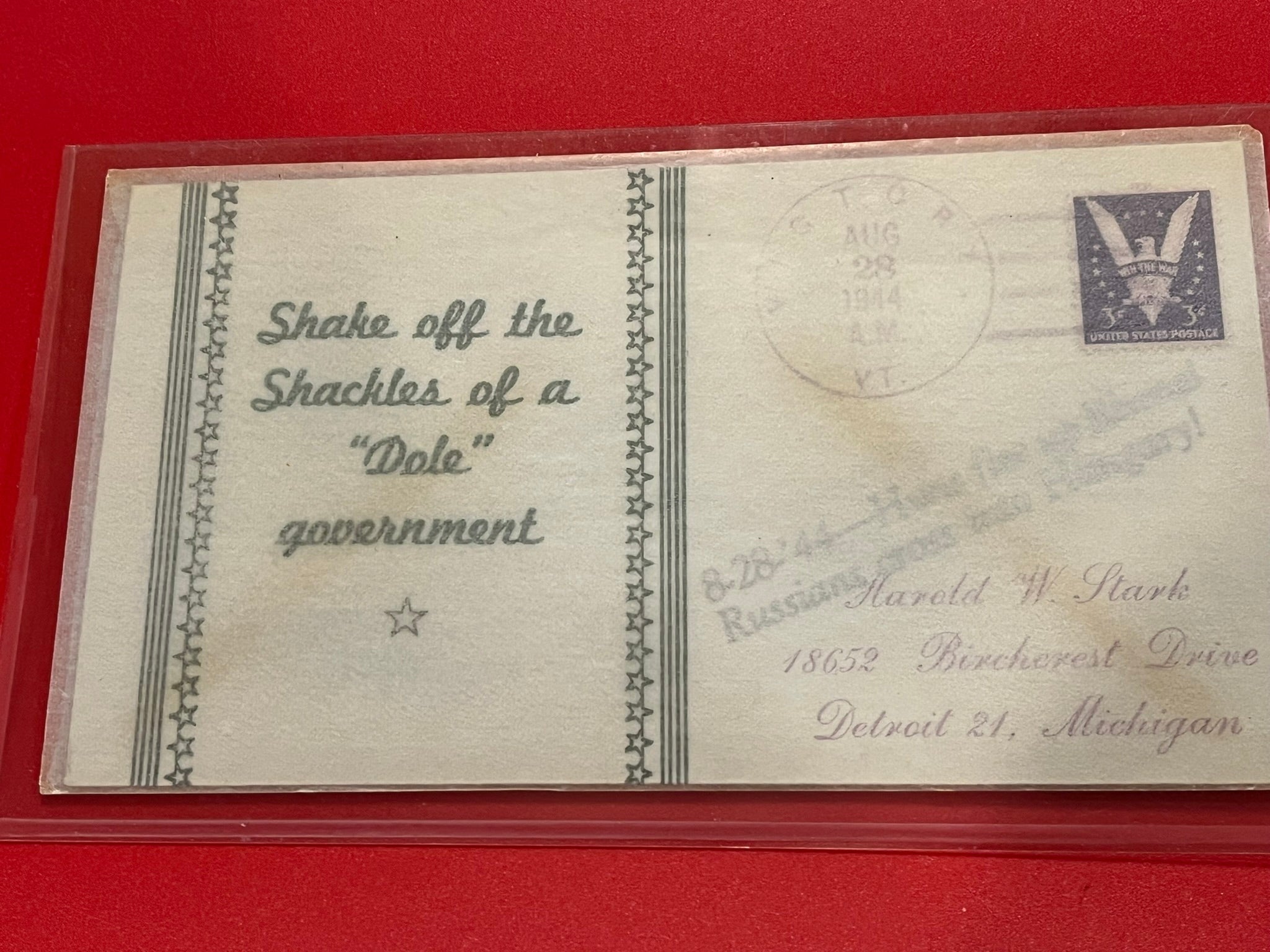 Patriotic WWII Envelope - shake off the shackles – History Bound