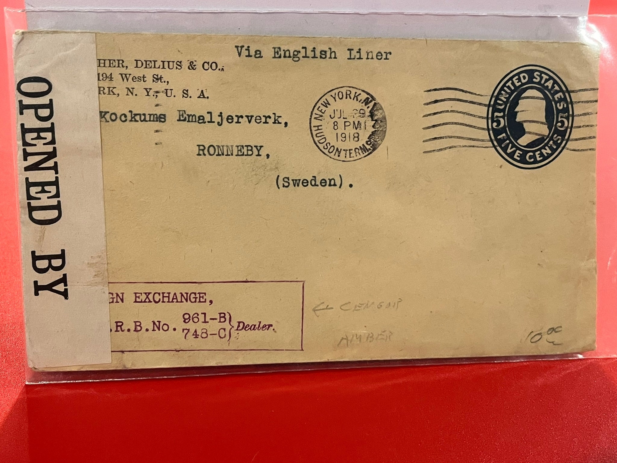 WWII Envelope sent to Sweden – History Bound