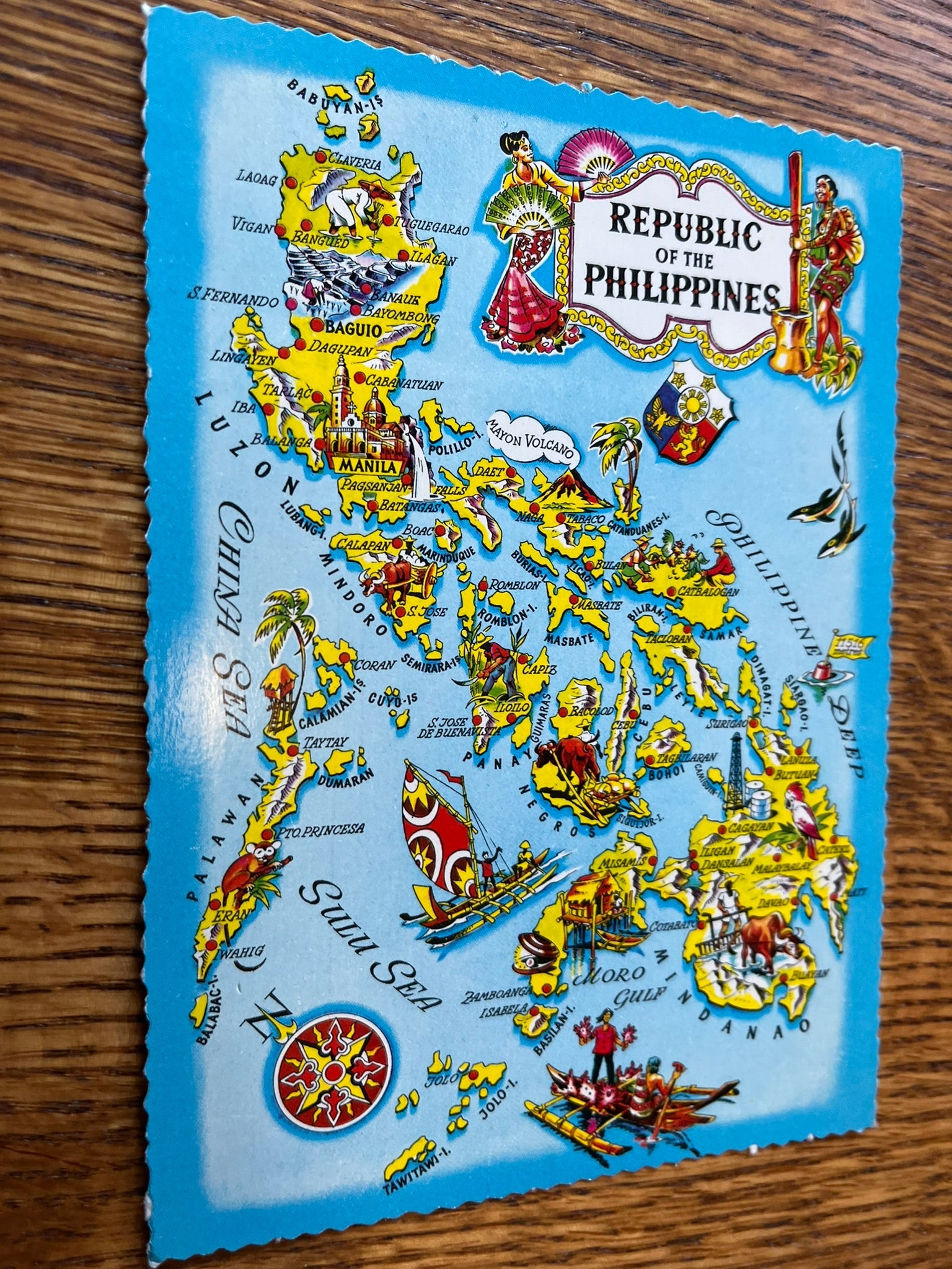 Republic of the Philippines Map Post Card – History Bound