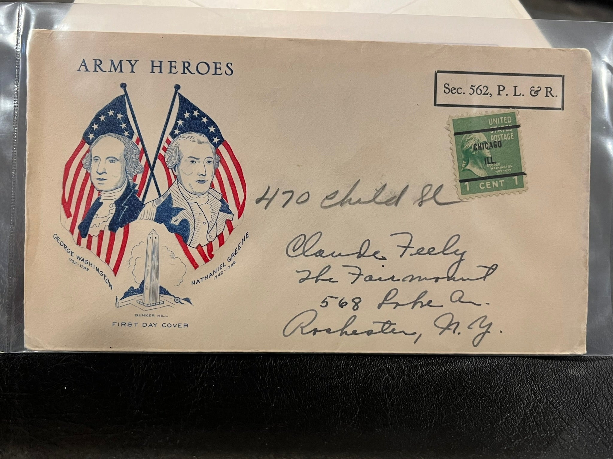 Army Heroes (Washington , Greene) FDC – History Bound