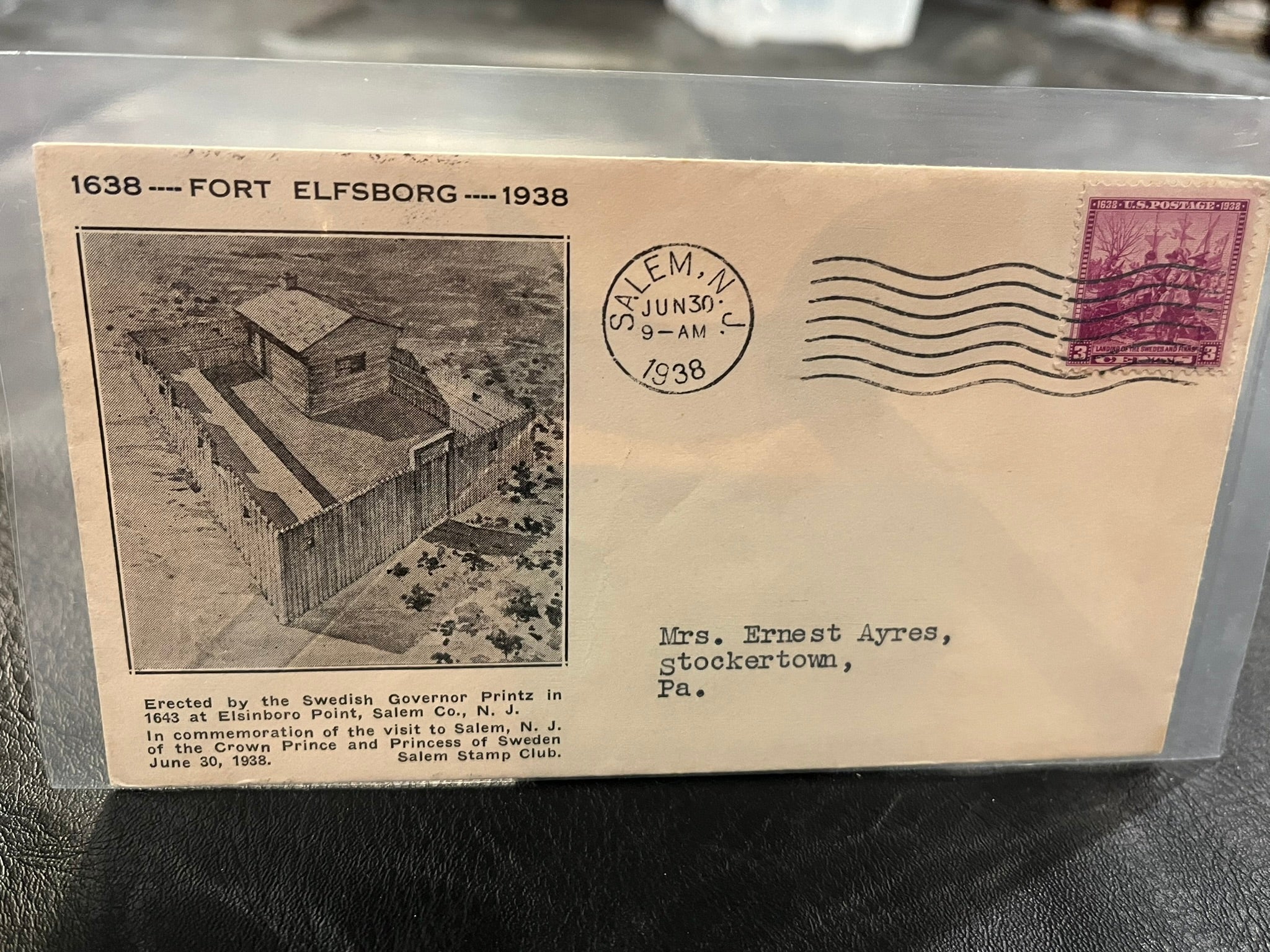 Fort Elfsborg New Jersey cover. 1938 – History Bound