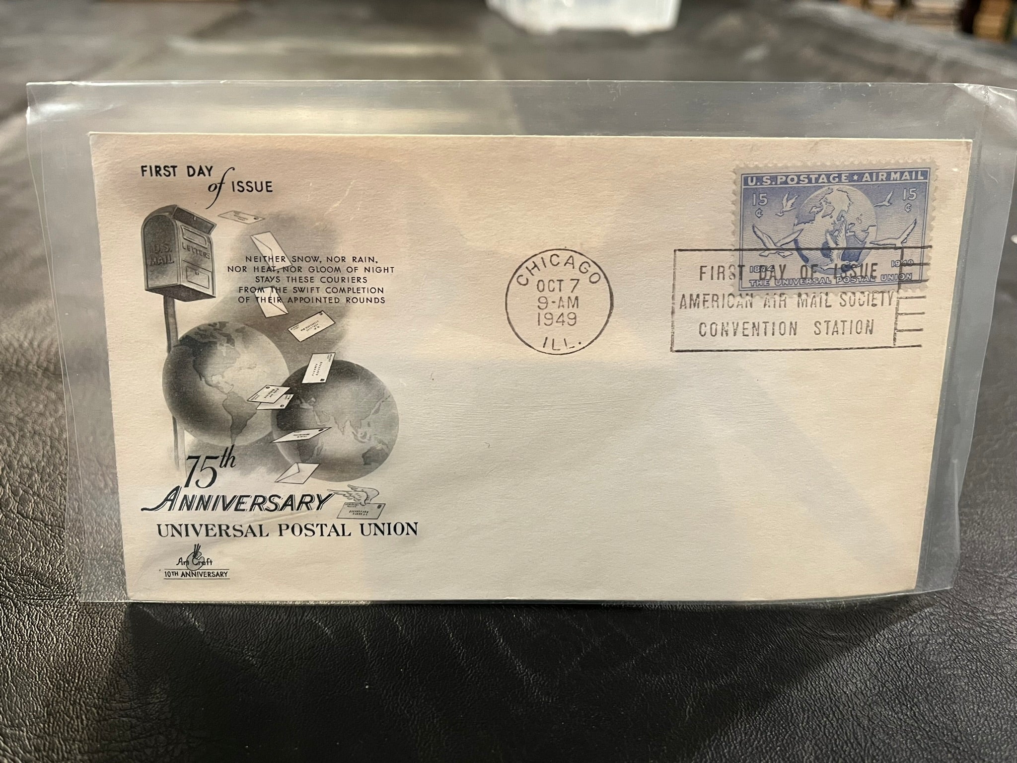 75th Anniversary Universal Postal Union 1949 cover. – History Bound