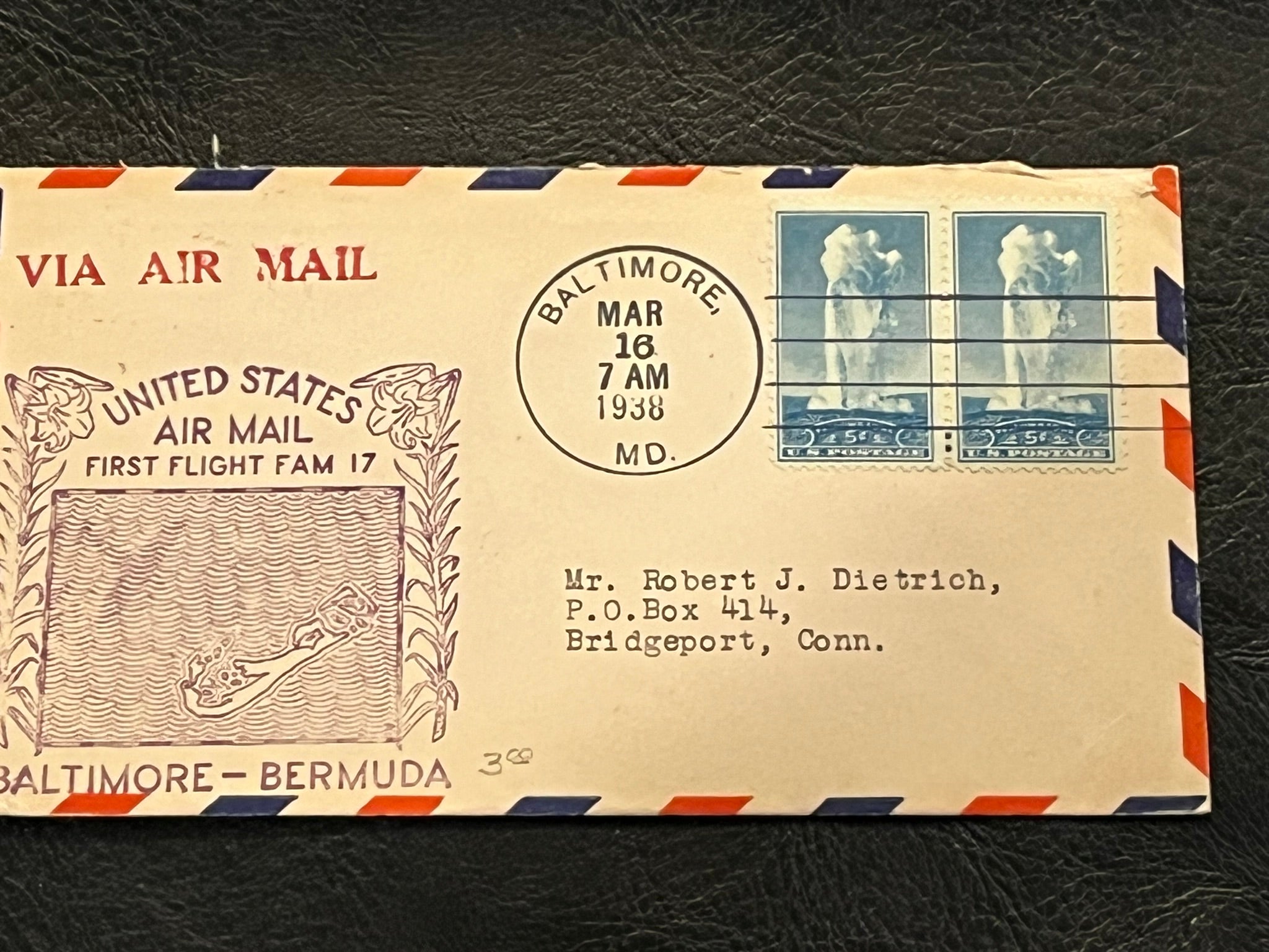 First flight - Baltimore - Bermuda FAM17 – History Bound