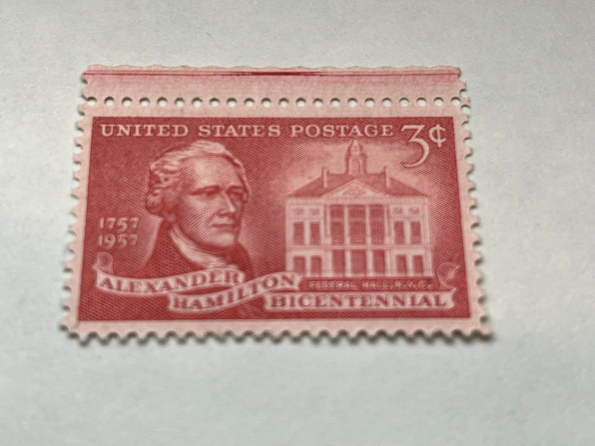 #1086 - 1957 3c Alexander Hamilton – History Bound