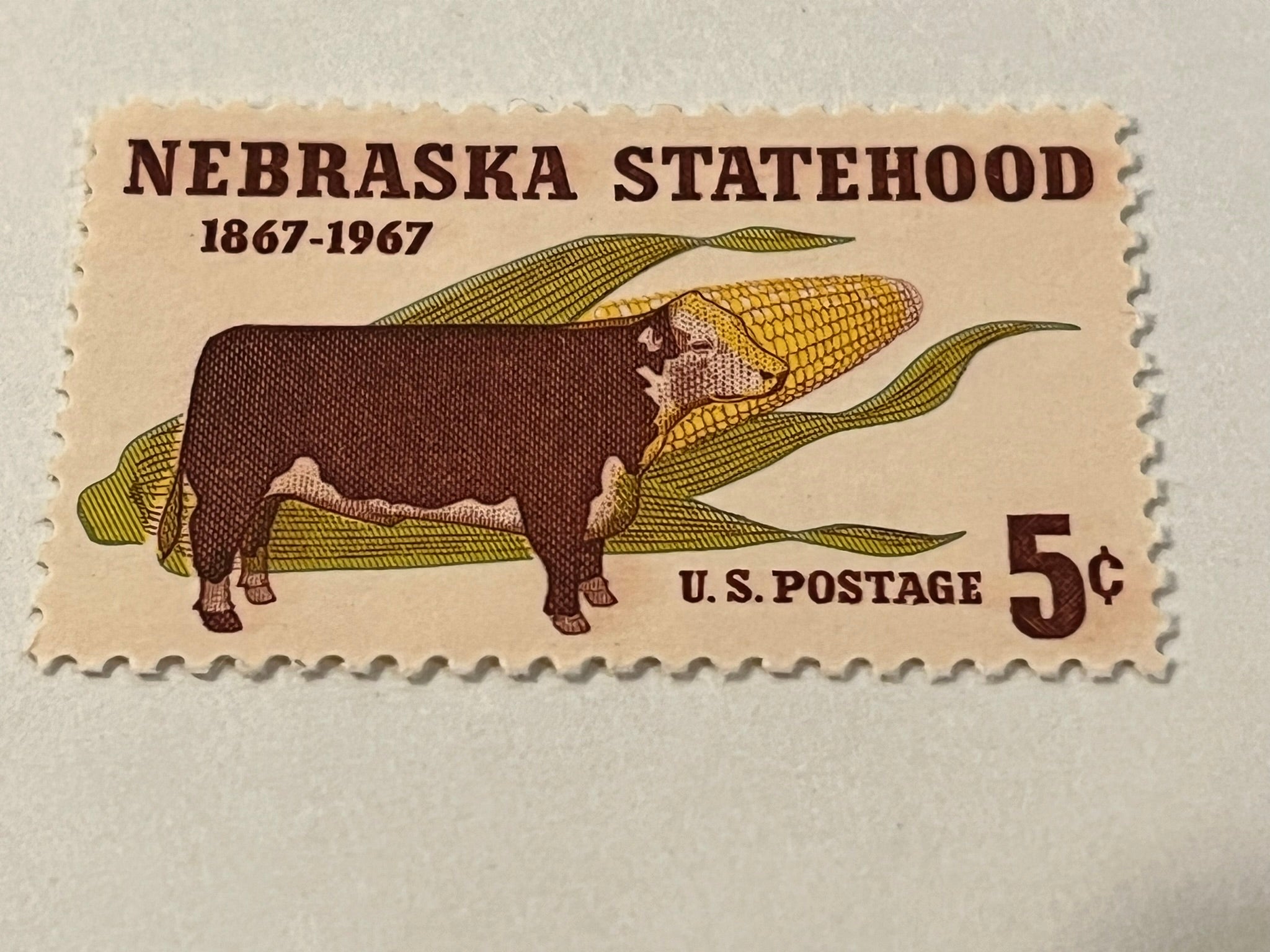 #1328 - 1957 5c Nebraska Statehood – History Bound