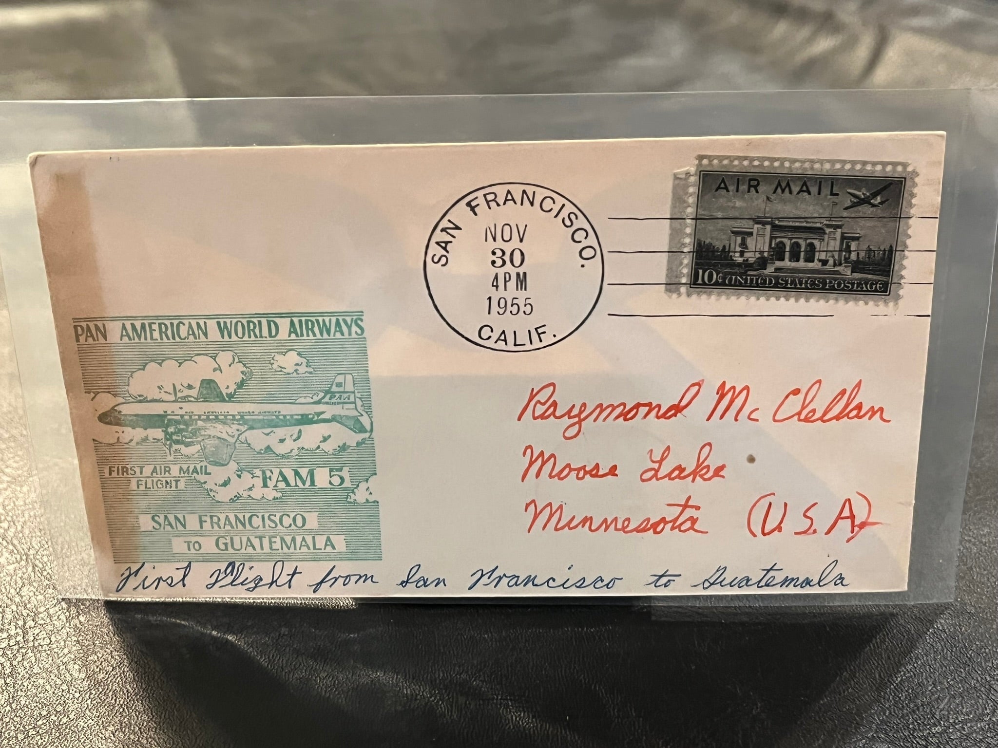 Pan American First Air Mail Flight - San Francisco to Guatamala. FDC ...