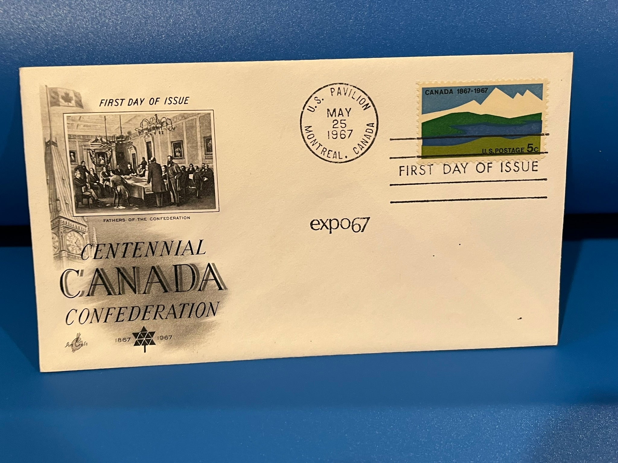 Canada Centennial Confederation FDC. Art Craft Cachet. – History Bound