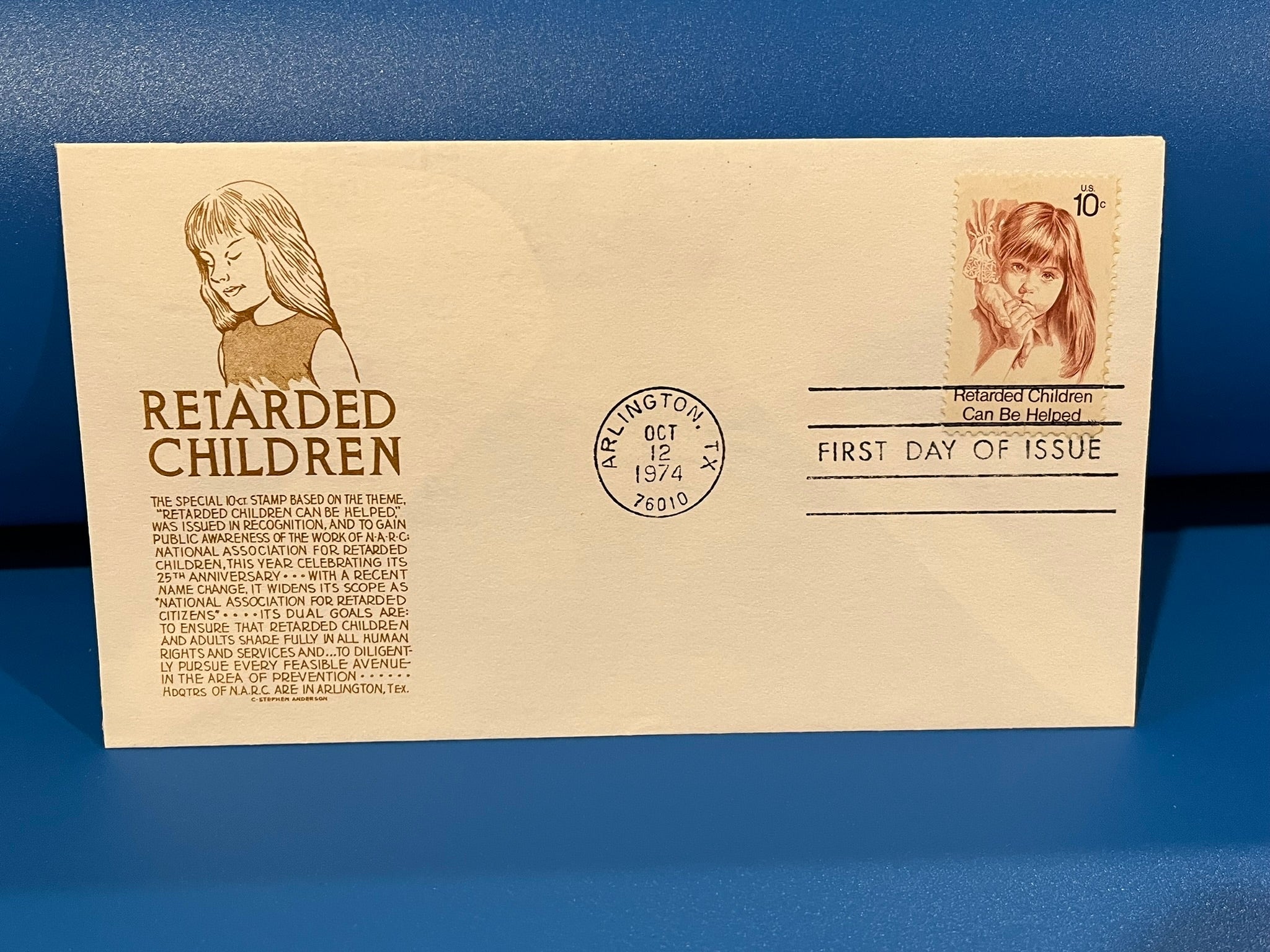Retarded Children FDC. 1974 – History Bound