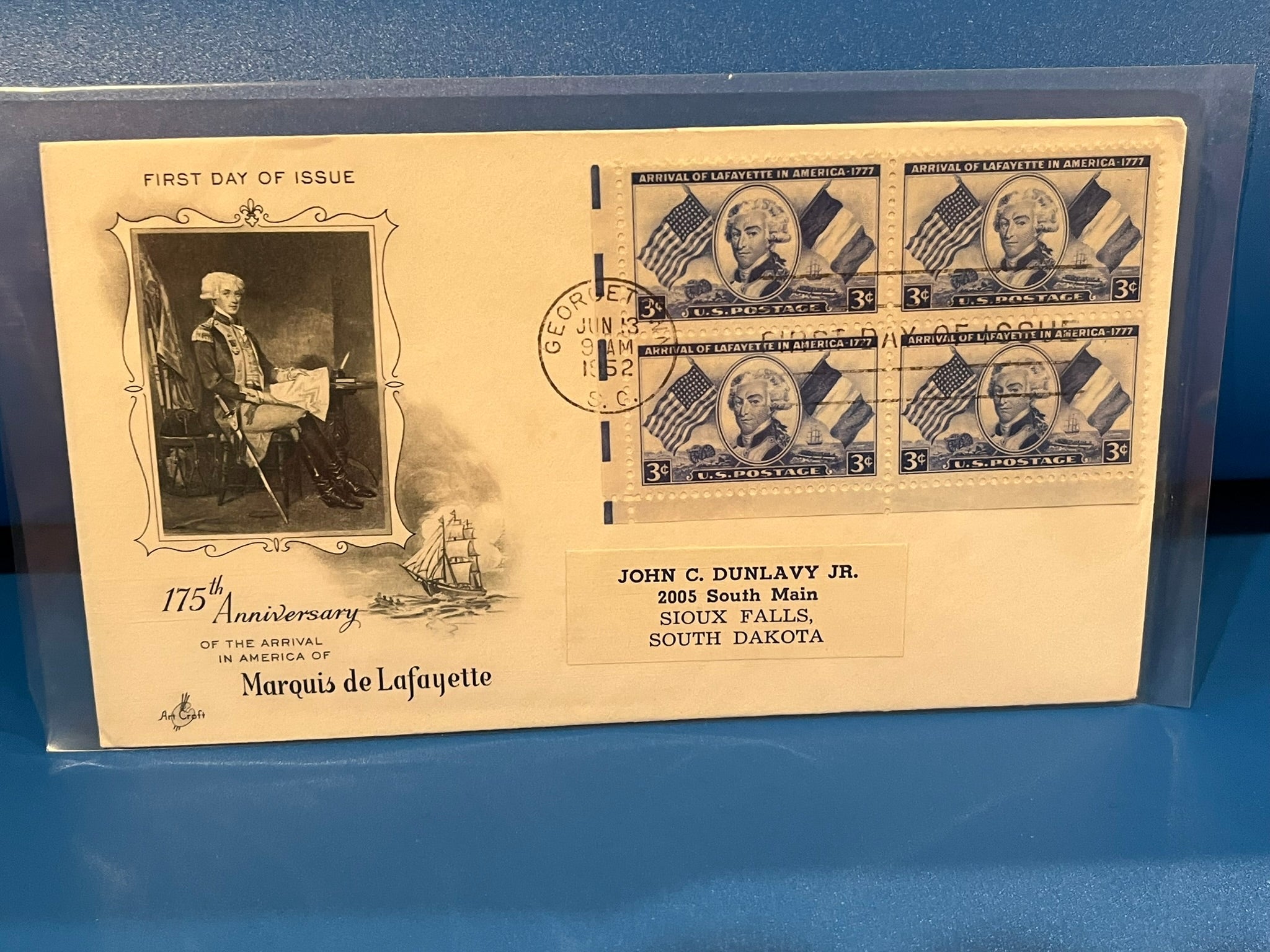 Marquis de Lafayette 175th Anniversary FDC. - 1 – History Bound