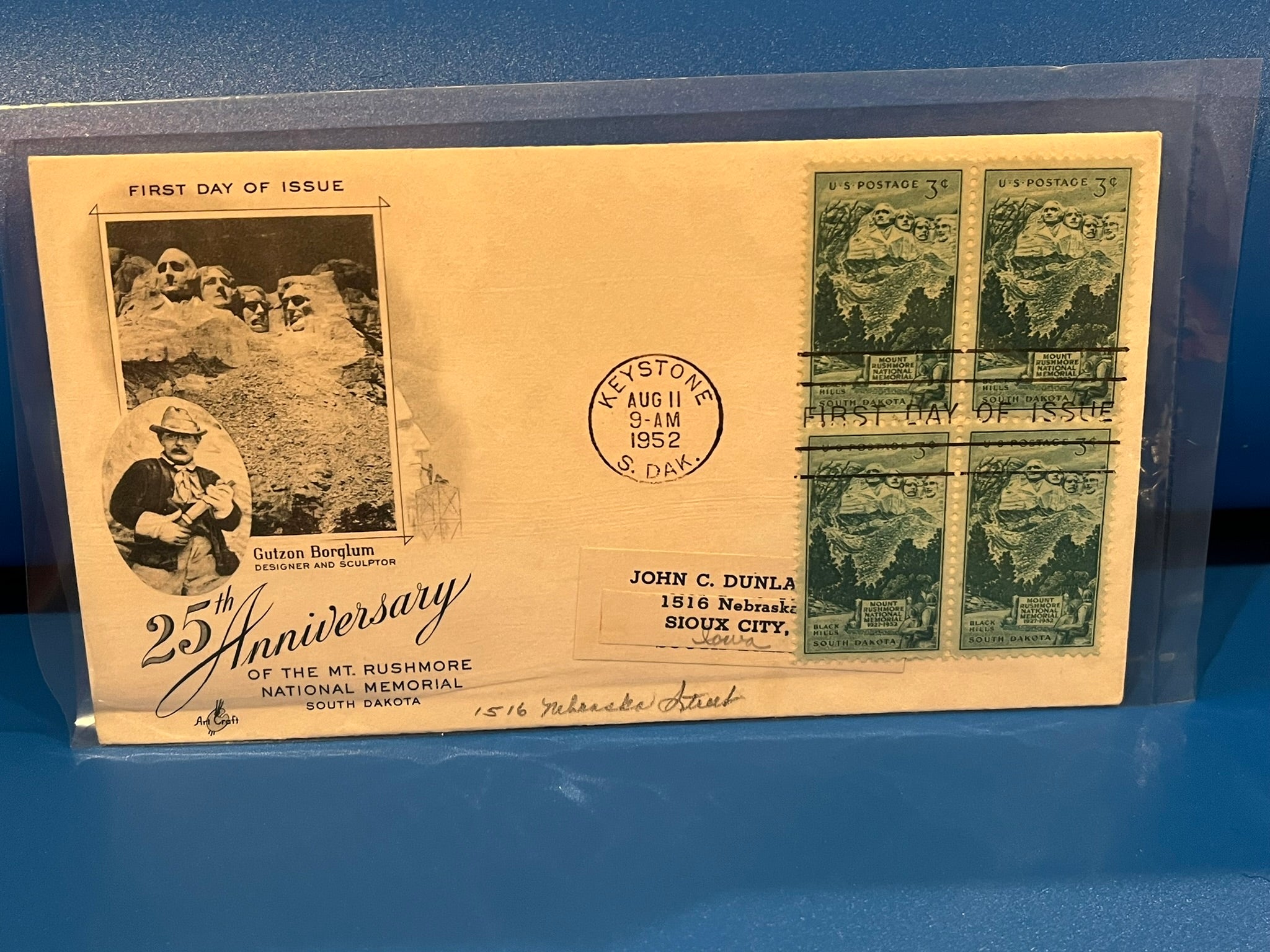 Mount Rushmore 25th Anniversary. Art Craft cachet. - 1 – History Bound