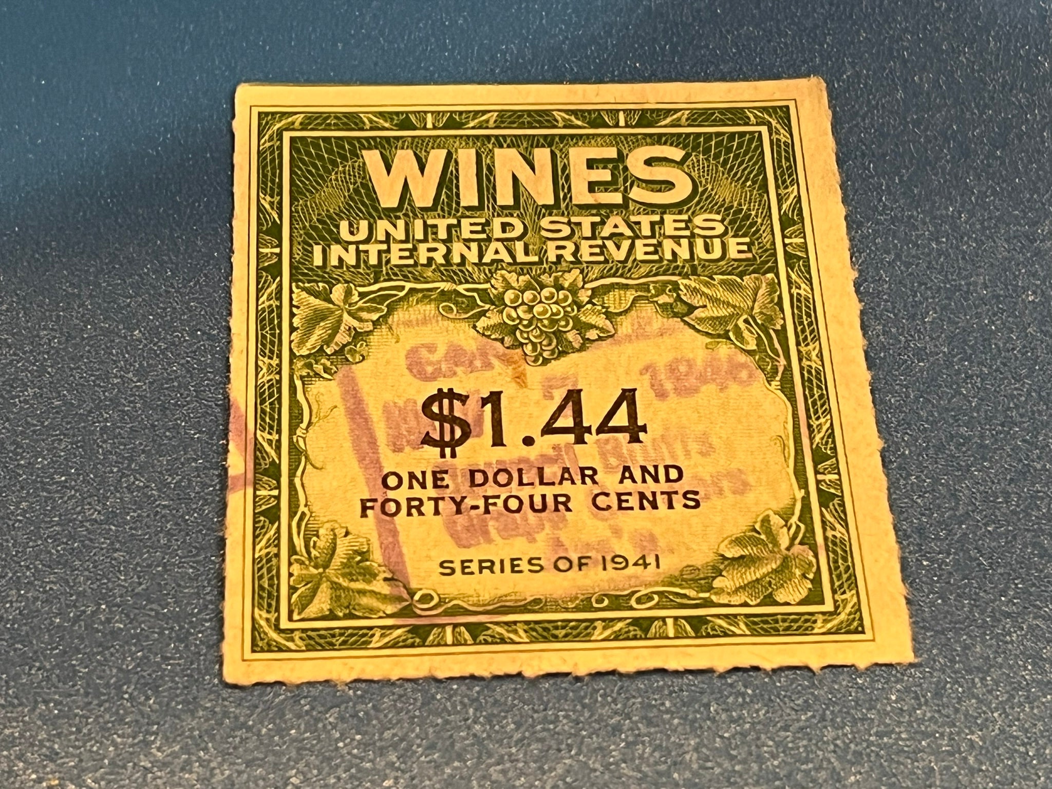 $1.44 Cordial, Wines Stamp 1945 – History Bound