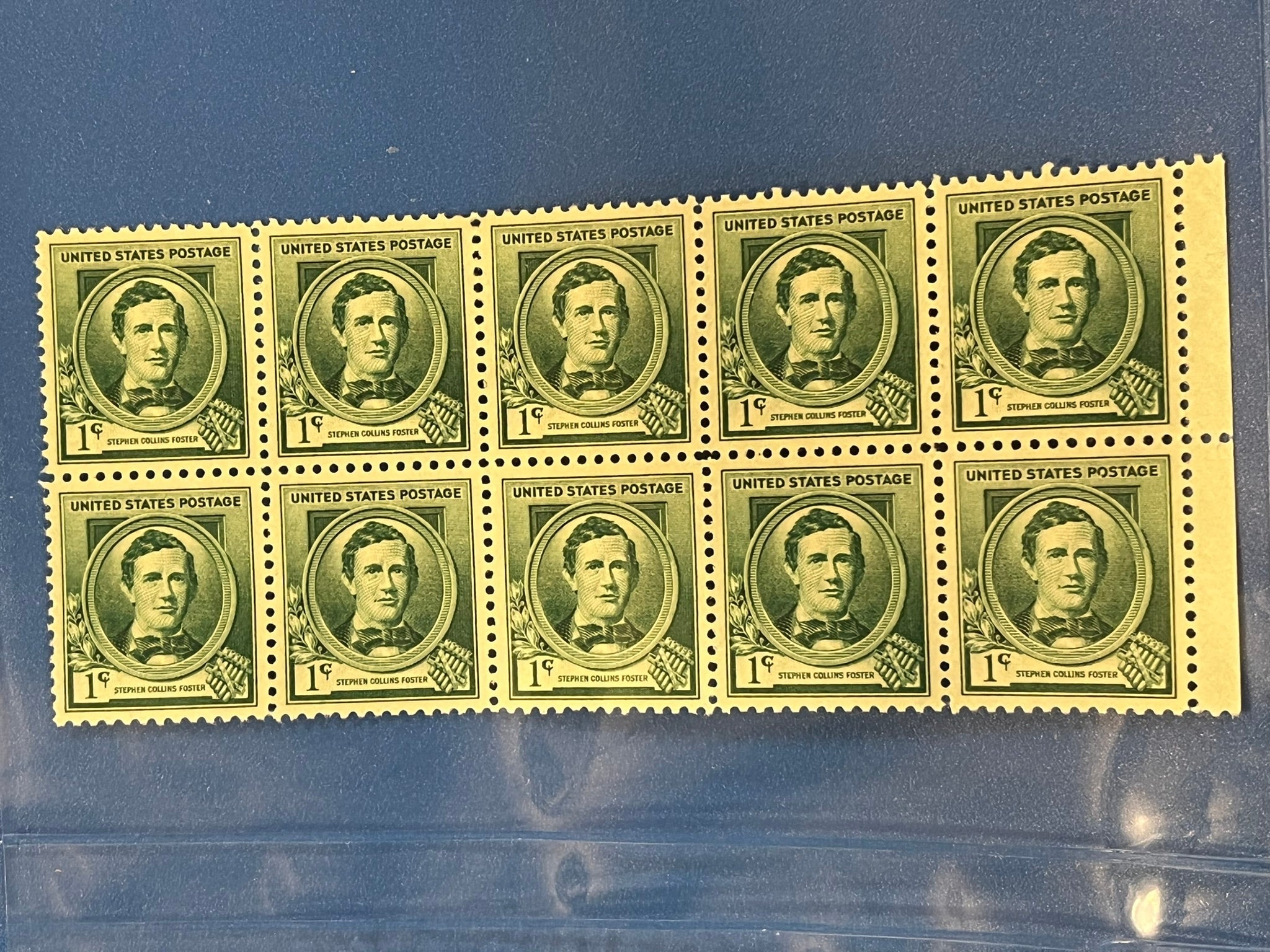 1c Stephen Foster sheet of 10 stamps – History Bound