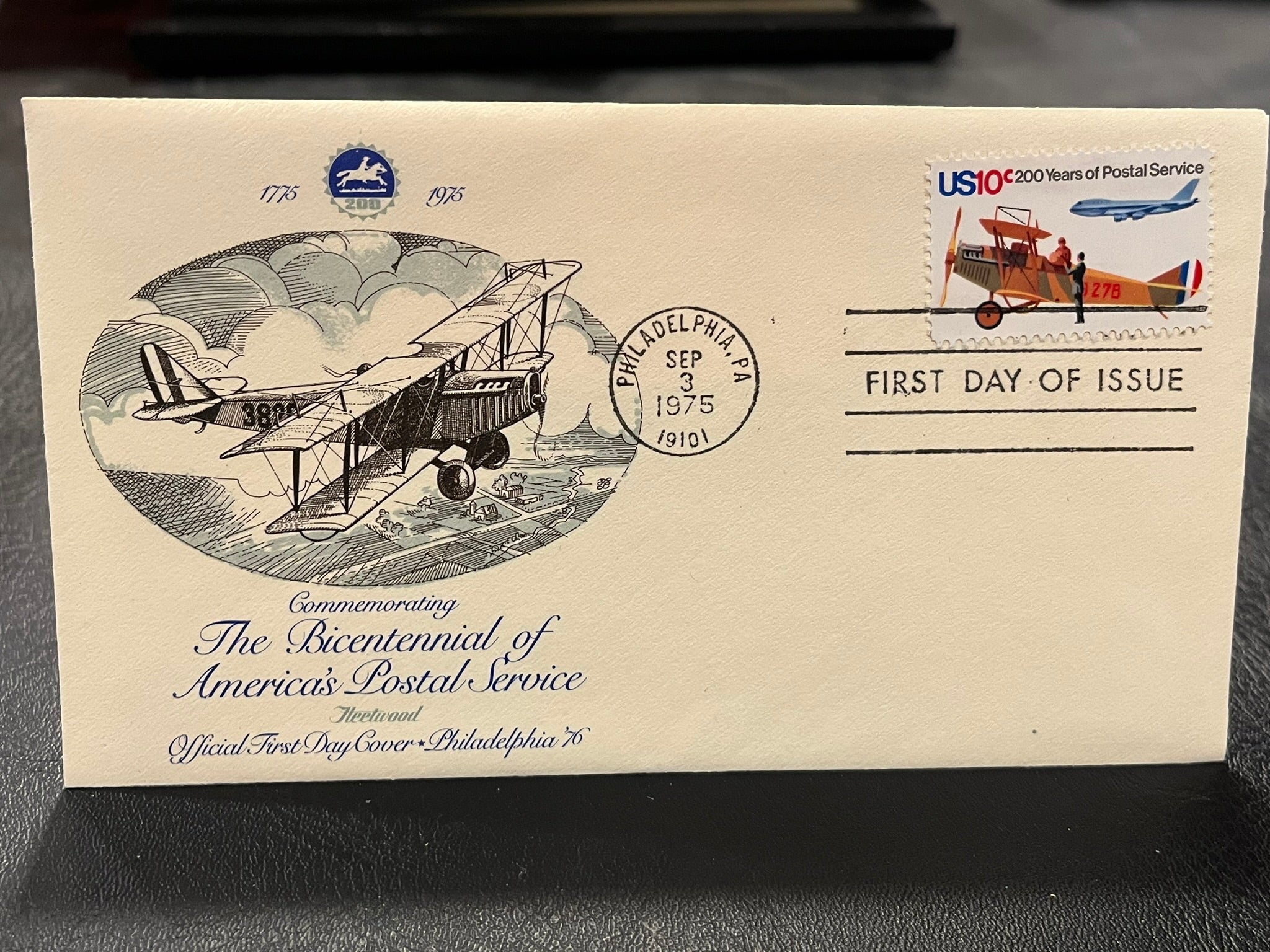 Bicentennial of America's Postal Service - biplane – History Bound