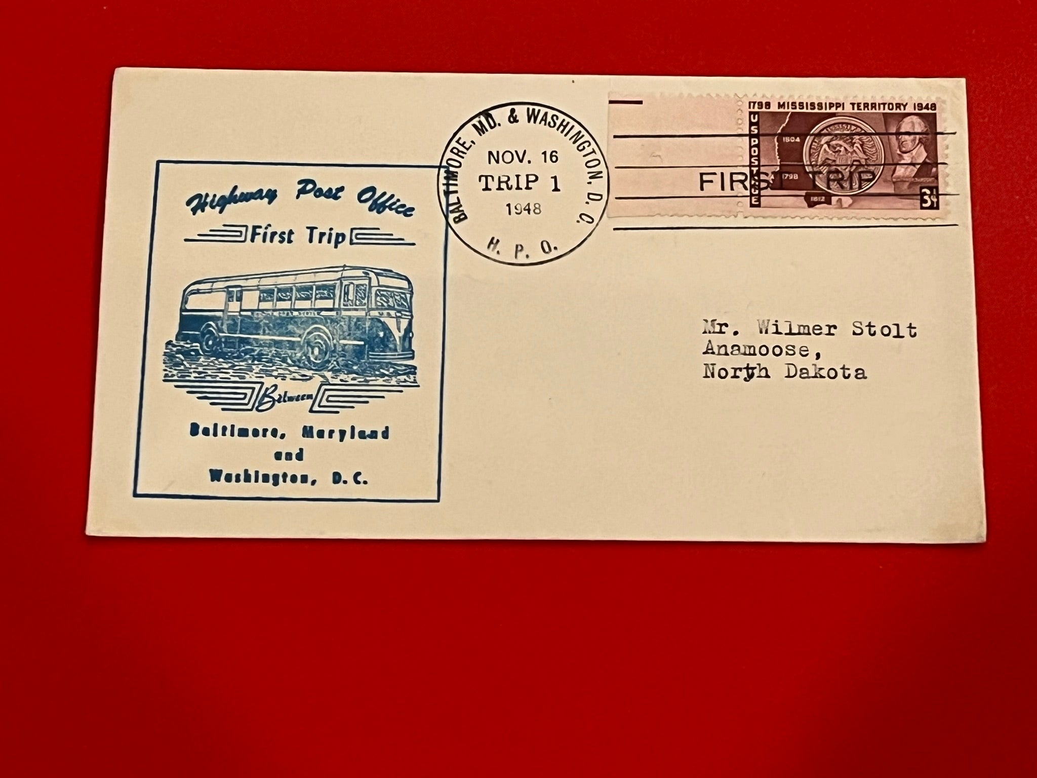 First Highway Post Office Trip - Baltimore - Washington D.C. – History ...