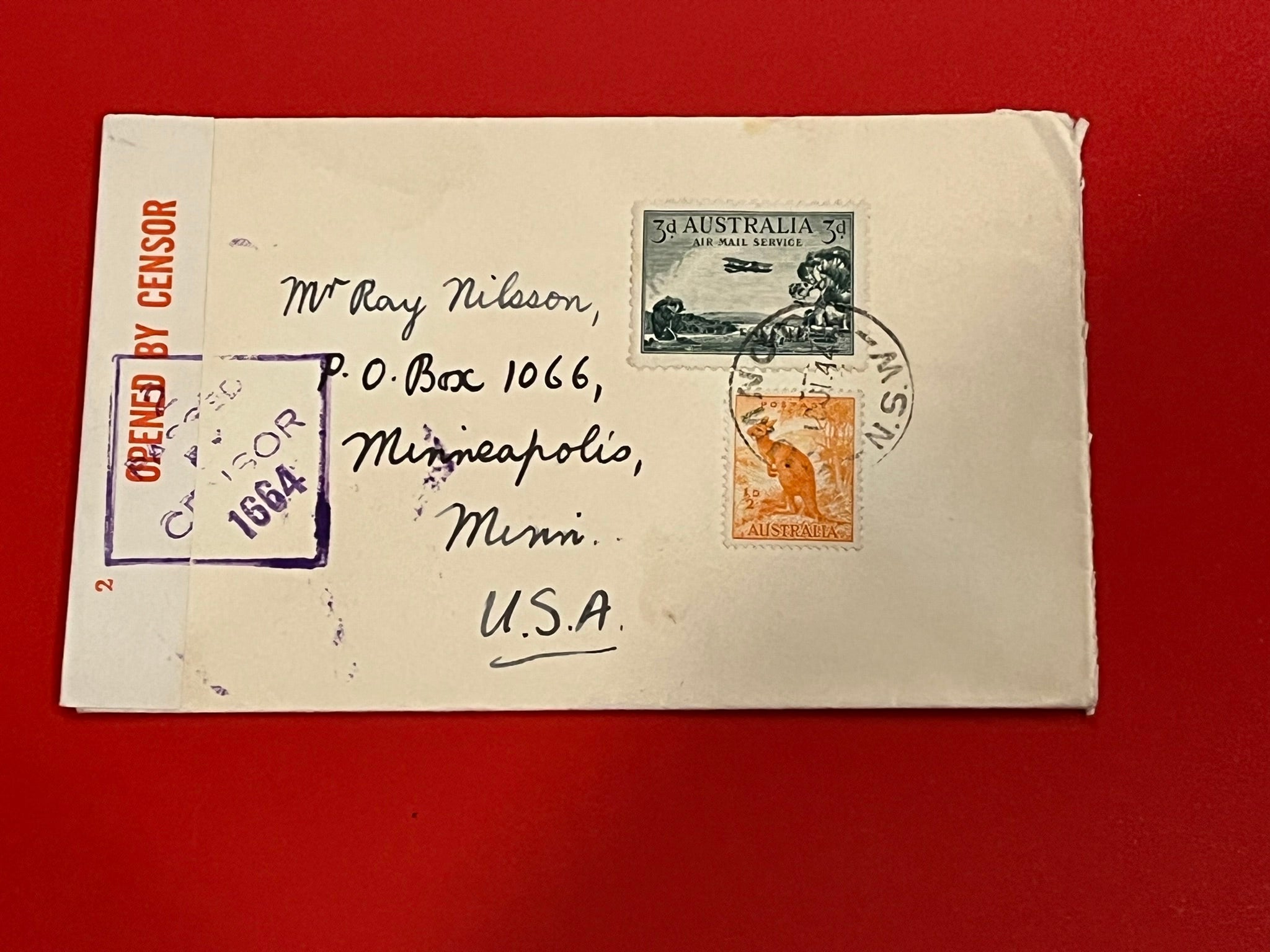 Australia WWII cover. Censor Opened tape. – History Bound