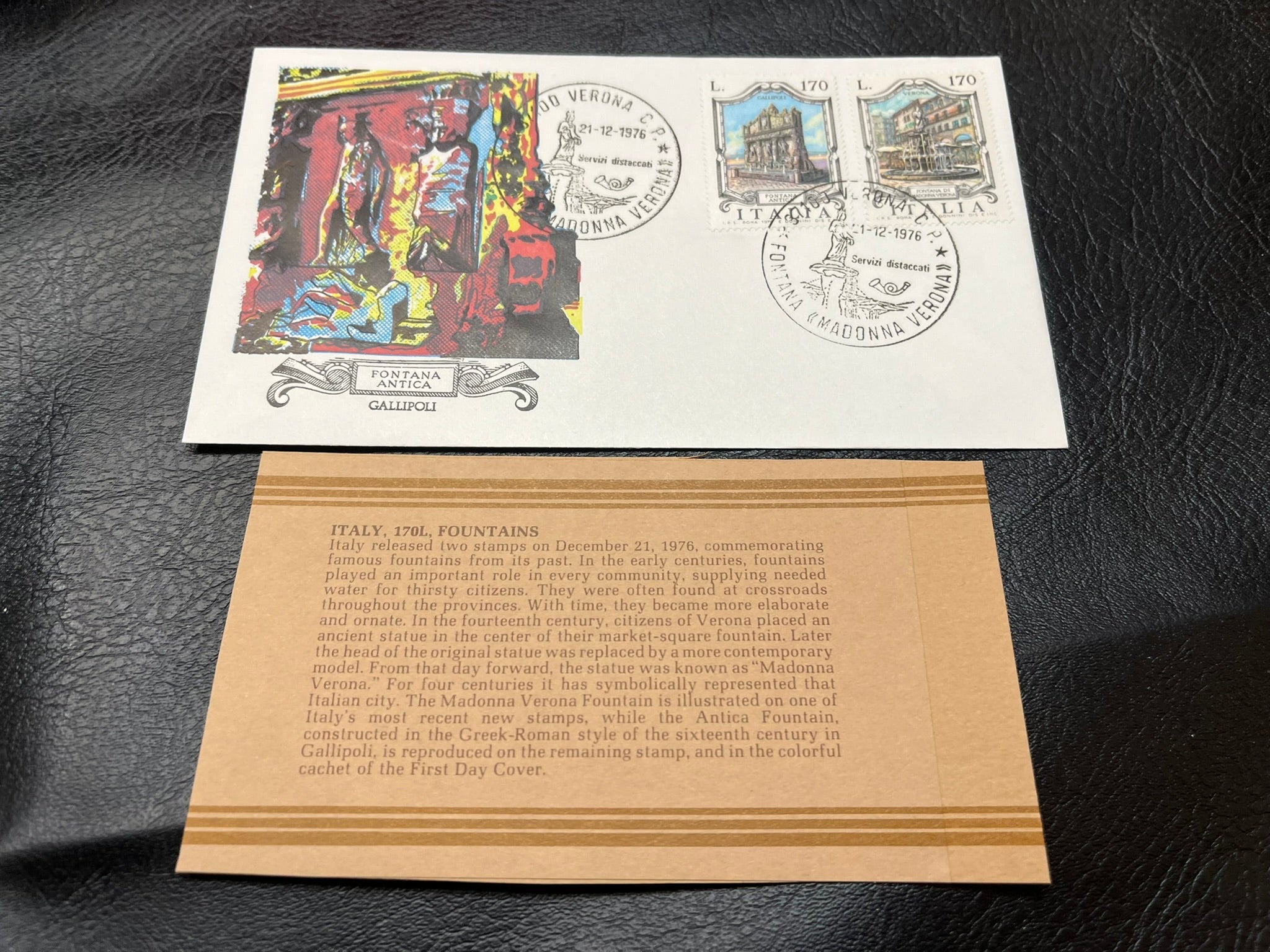 Italy - "Fountains" FDC – History Bound