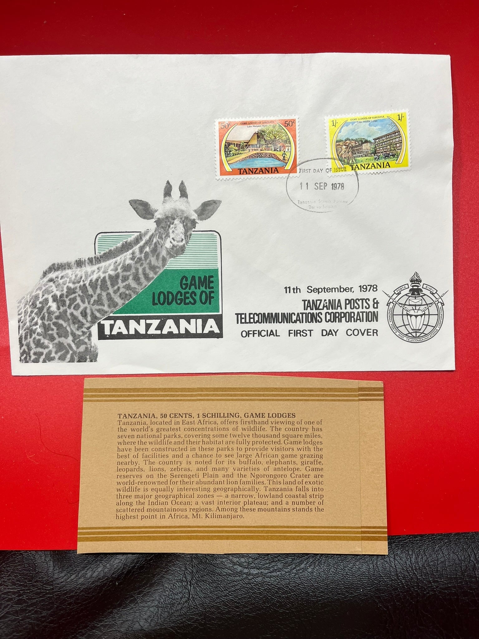 Tanzania - " Game Lodges" FDC. – History Bound