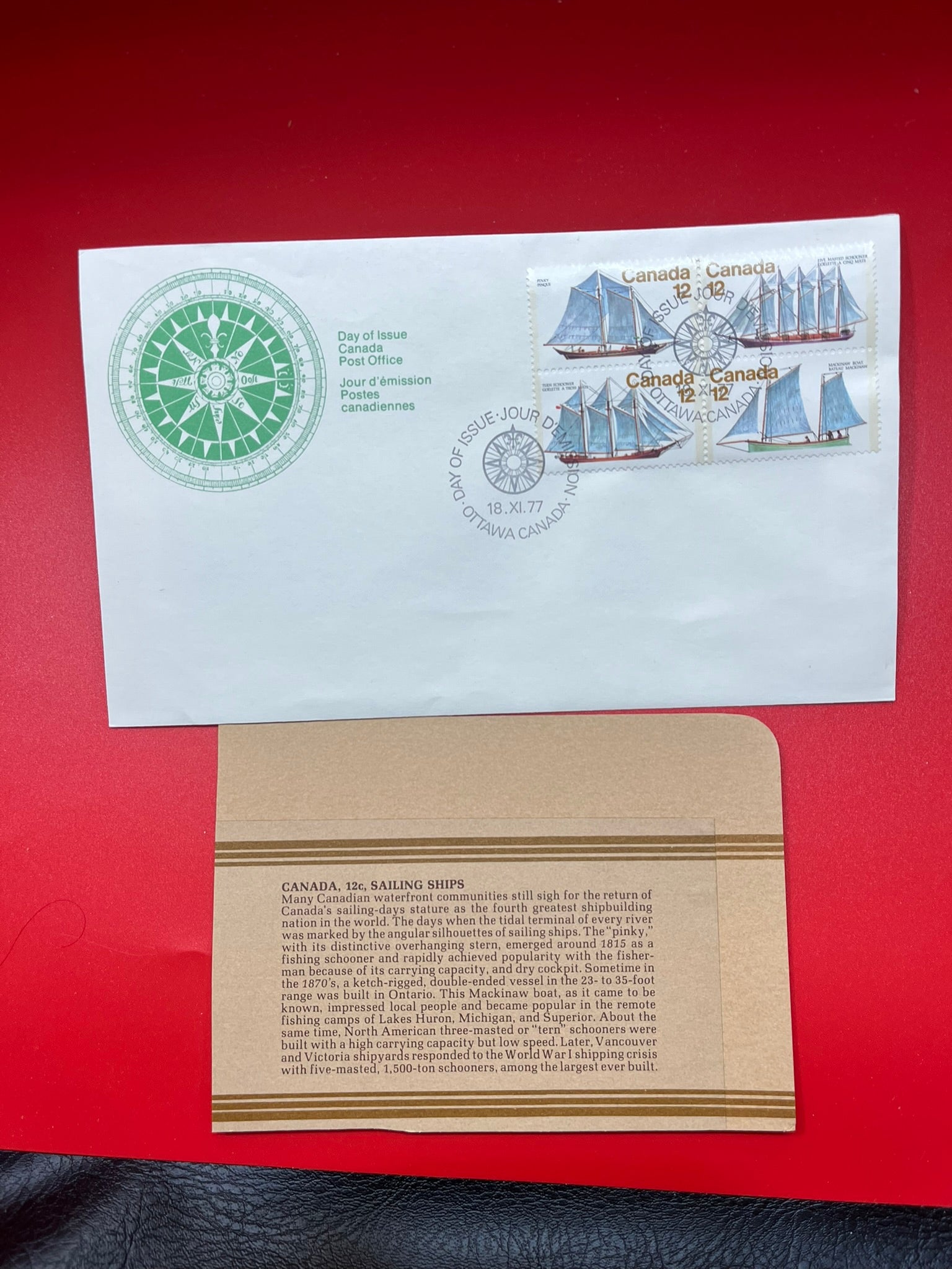 Canada - "Sailing Ships" FDC – History Bound
