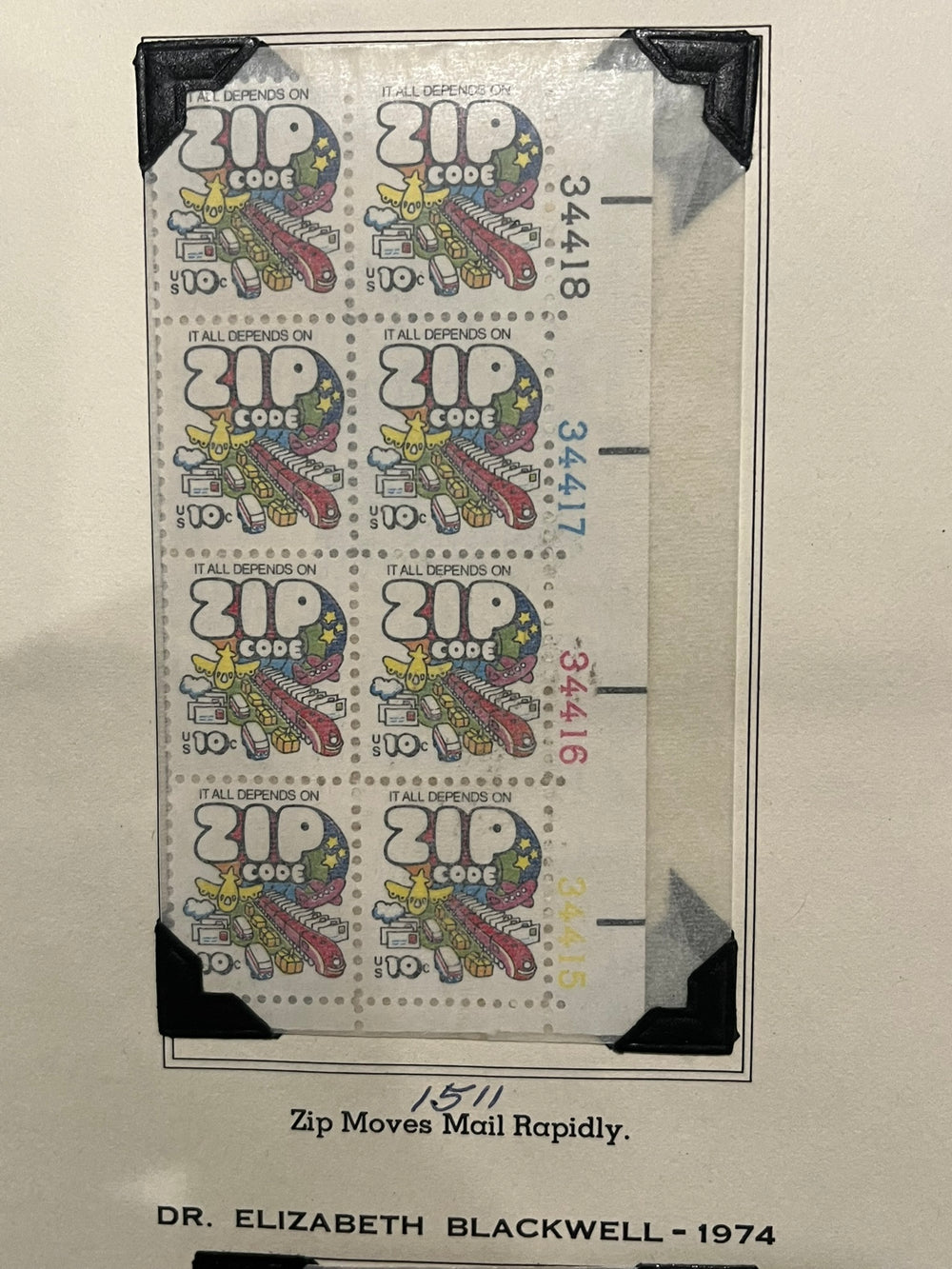 10c Zip Code Plate Block – History Bound