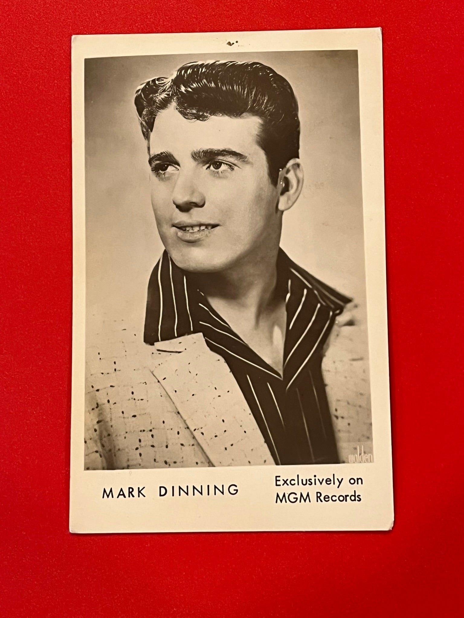 Mark Dinning - MGM Promo Card. – History Bound