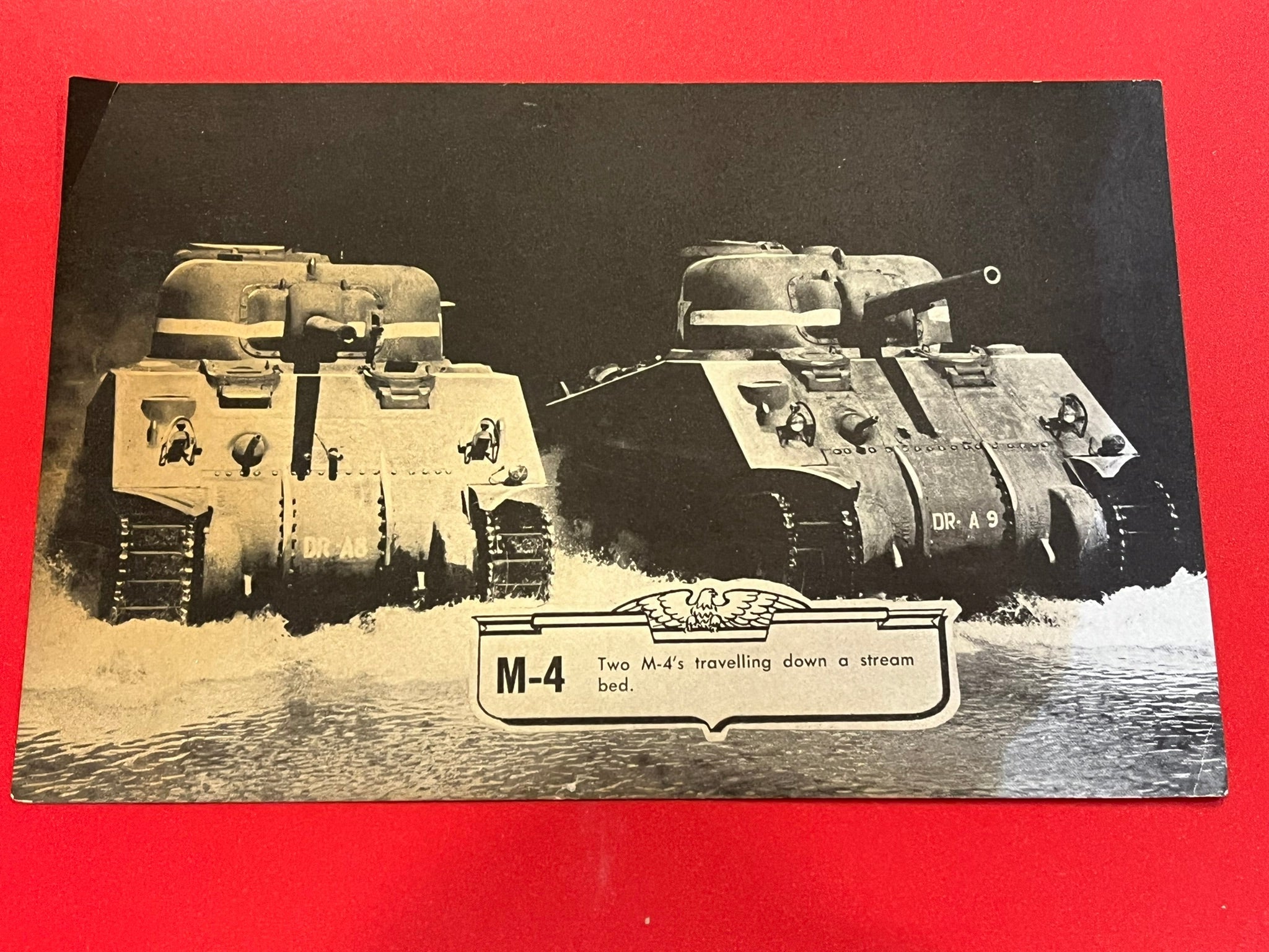 M-4 Tanks travelling down a stream bed. WWII – History Bound